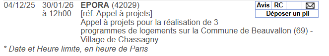 Appel à projets sur la commune de Beauvallon (69) – Village de ...